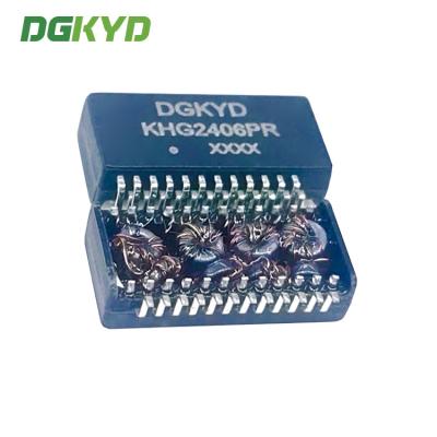 China KHG2406PR 1000BASE-TX 24PIN Gigabit Ethernet Isolation Transformer SMD Type for sale