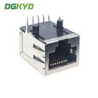 China DGKYD RJ45 Connector Single Port Shielded Jack 100M Lampless 8P8C Through Hole for sale