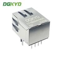 China DGKYD RJ45 Connector Single Port Shielded Jack 100M Lampless 8P8C Through Hole for sale