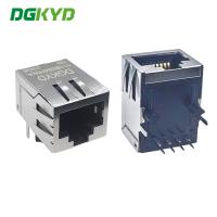 China DGKYD RJ45 Connector Single Port Shielded Jack 100M Lampless 8P8C Through Hole for sale