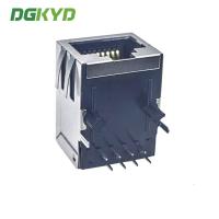 China DGKYD RJ45 Connector Single Port Shielded Jack 100M Lampless 8P8C Through Hole for sale