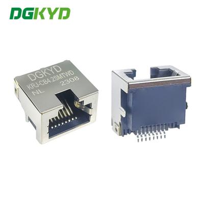 China KRJ-CB4.2SMTWDNL Single Port Sink 4.2 RJ45 Network Connector SMD Interface for sale