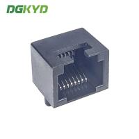 China DGKYD53241188IWA1DY1006 Single Port RJ45 Network Connector - 8 Position Black Plastic with -40℃ to +85℃ Operating Range for sale