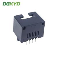 China DGKYD53241188IWA1DY1006 Single Port RJ45 Network Connector - 8 Position Black Plastic with -40℃ to +85℃ Operating Range for sale