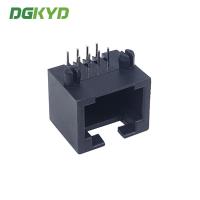 China DGKYD53241188IWA1DY1006 Single Port RJ45 Network Connector - 8 Position Black Plastic with -40℃ to +85℃ Operating Range for sale