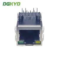 China KRJ-099YENL Network Interface Computer RJ45 Connector With Baiyum Board Light Strip for sale
