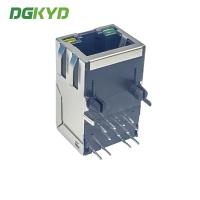 China KRJ-099YENL Network Interface Computer RJ45 Connector With Baiyum Board Light Strip for sale