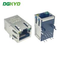 China KRJ-099YENL Network Interface Computer RJ45 Connector With Baiyum Board Light Strip for sale