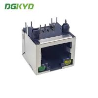 China RJ45 Connector Network Socket 8P8C Connector Horizontal With Lamp / Shield DGKYD561188AB1A1DY128 for sale