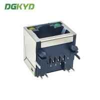 China RJ45 Connector Network Socket 8P8C Connector Horizontal With Lamp / Shield DGKYD561188AB1A1DY128 for sale