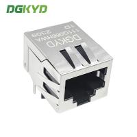 China DGKYD Gigabit Integrated Filter RJ45 Connector 10PIN PBT Black Shielded Through Hole for sale