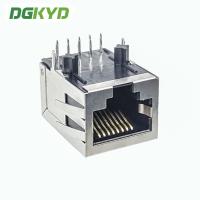 China DGKYD Gigabit Integrated Filter RJ45 Connector 10PIN PBT Black Shielded Through Hole for sale