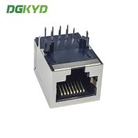 China DGKYD111B035GWA1D RJ45 Network Socket 8P8C Shielded Connector 10/100 BASE-T Right Angle PCB Mount for sale