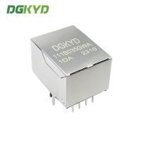 China DGKYD111B035GWA1D RJ45 Network Socket 8P8C Shielded Connector 10/100 BASE-T Right Angle PCB Mount for sale
