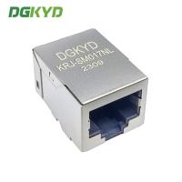China KRJ-SM017NL Shielded CAT5 Network Jack with Internal Transformer - 21.3mm Length, 8-Port SMD Connector for sale