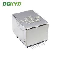 China KRJ-SM017NL Shielded CAT5 Network Jack with Internal Transformer - 21.3mm Length, 8-Port SMD Connector for sale