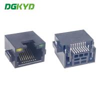 China RJ45 Sink Plate Connector 8.2 All Plastic LED Lamp SMD 10/100/1000 Base-T Single Port Jack for sale