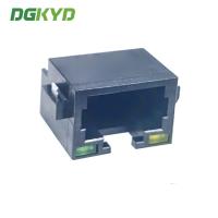 China RJ45 Sink Plate Connector 8.2 All Plastic LED Lamp SMD 10/100/1000 Base-T Single Port Jack for sale