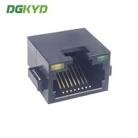 China RJ45 Sink Plate Connector 8.2 All Plastic LED Lamp SMD 10/100/1000 Base-T Single Port Jack for sale