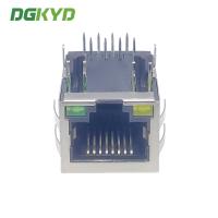 China 8-Pin 10/100 BASE-T RJ45 Connector with Transformer - 0.35mm Gold Pin & 4.06mm LED Distance for sale