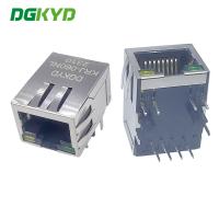 China 8-Pin 10/100 BASE-T RJ45 Connector with Transformer - 0.35mm Gold Pin & 4.06mm LED Distance for sale