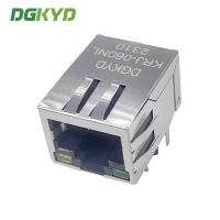China 8-Pin 10/100 BASE-T RJ45 Connector with Transformer - 0.35mm Gold Pin & 4.06mm LED Distance for sale