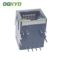 China 8-Pin 10/100 BASE-T RJ45 Connector with Transformer - 0.35mm Gold Pin & 4.06mm LED Distance for sale