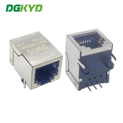 China DGKYD Single Port RJ12 Connector 6P6C Shielded Lightless G/FU 10/100/1000 BASE-T for sale