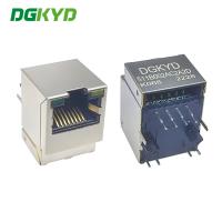 China DGKYD511B002AC2A2DK068 180 Degree Vertical RJ45 Network Connector with Integrated Filter, 8-Port 1000BASE-T for sale