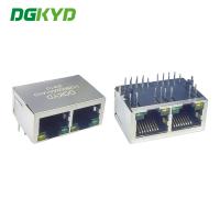 China DGKYD RJ45 1x2 8P8C 100M Integrated Filter Connector with Yellow Green LED for sale
