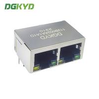 China DGKYD RJ45 1x2 8P8C 100M Integrated Filter Connector with Yellow Green LED for sale