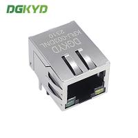China Network Port 1x1 Tab Down RJ45 Jack Module with LAN Transformer 100Base - 8 Contacts, -40°C to +85°C Operating Range for sale