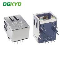 China Network Port 1x1 Tab Down RJ45 Jack Module with LAN Transformer 100Base - 8 Contacts, -40°C to +85°C Operating Range for sale