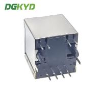 China KRJ-180CGYNL Vertical Entry RJ45 Shielded Ethernet Connector with LED Indicators - 10/100/1000BASE-T, -40°C to 85°C Operating Range for sale