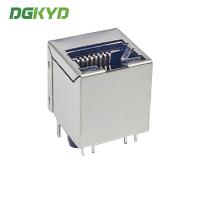 China KRJ-180CGYNL Vertical Entry RJ45 Shielded Ethernet Connector with LED Indicators - 10/100/1000BASE-T, -40°C to 85°C Operating Range for sale