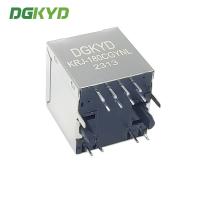 China KRJ-180CGYNL Vertical Entry RJ45 Shielded Ethernet Connector with LED Indicators - 10/100/1000BASE-T, -40°C to 85°C Operating Range for sale