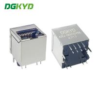 China KRJ-180CGYNL Vertical Entry RJ45 Shielded Ethernet Connector with LED Indicators - 10/100/1000BASE-T, -40°C to 85°C Operating Range for sale