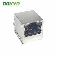 China KRJ-180CGYNL Vertical Entry RJ45 Shielded Ethernet Connector with LED Indicators - 10/100/1000BASE-T, -40°C to 85°C Operating Range for sale