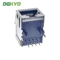 China DGKYD 90 Degree RJ45 Connector 10P8C Without LED Shielded 1CT1CT 100 Ohm for sale