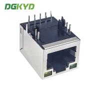 China KRJ-SH204HF Shielded Cat6 RJ45 Modular Jack with Internal Magnetics - 1000 BASE-T Single Port 8-Position for sale
