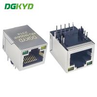China KRJ-SH204HF Shielded Cat6 RJ45 Modular Jack with Internal Magnetics - 1000 BASE-T Single Port 8-Position for sale