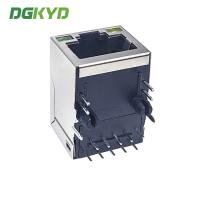 China KRJ-SH204HF Shielded Cat6 RJ45 Modular Jack with Internal Magnetics - 1000 BASE-T Single Port 8-Position for sale