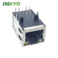 China KRJ-099DNL Integrated Magnetics RJ45 Connector Single Port 25.4mm with Transformer for 10/100/1000 BASE-T Networks for sale