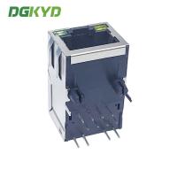 China KRJ-099DNL Integrated Magnetics RJ45 Connector Single Port 25.4mm with Transformer for 10/100/1000 BASE-T Networks for sale