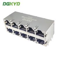 China 2x5 Port RJ45 Modular Jack 8P8C No LED With Spring Piece 10/100/1000BASE-T for sale