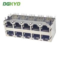China 2x5 Port RJ45 Modular Jack 8P8C No LED With Spring Piece 10/100/1000BASE-T for sale