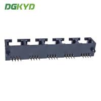 China DGKYD53241588IWA1DY1052 RJ45 1x5 Multi-Port Network Connector - 8P8C Black Plastic -40℃ to 85℃ Temperature Range for sale