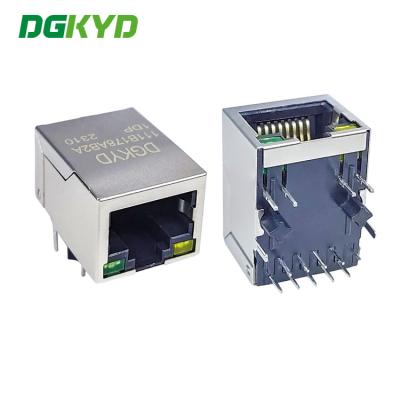 China DGKYD111B178AB2A1DP RJ45 Connector Crystal Head Network 100M With Light Poe for sale
