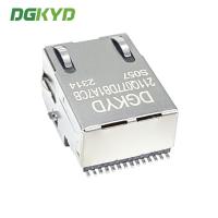 China DGKYD211Q077DB1A7CBS057 RJ45 Modular Jack - 100/1000 Base-T Single Port with 8 Terminals and Gold 6μ Plating for sale