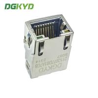 China DGKYD211Q077DB1A7CBS057 RJ45 Modular Jack - 100/1000 Base-T Single Port with 8 Terminals and Gold 6μ Plating for sale